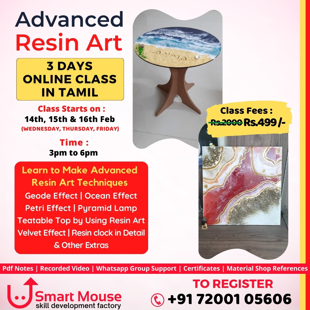 Resin Art Online Class | Resin Art Class | Smart Mouse