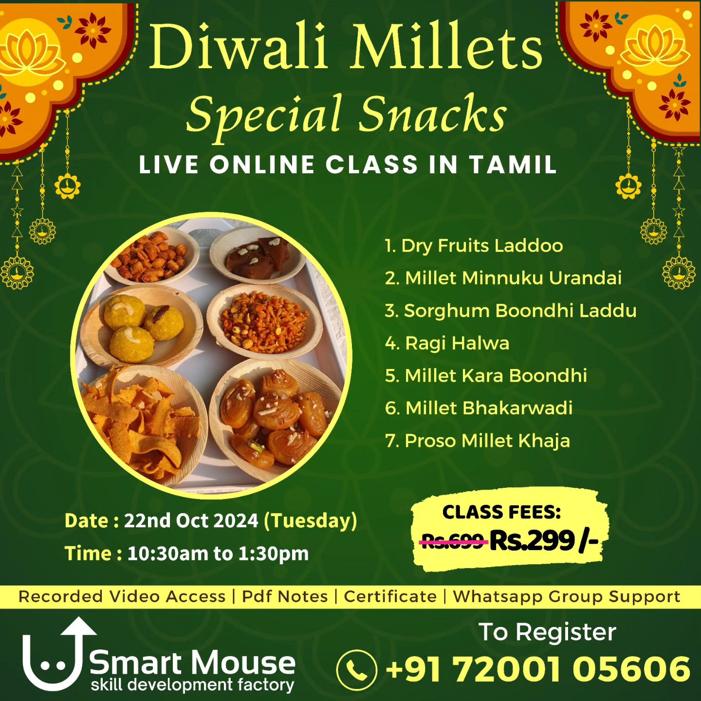 Diwali Millets Special Snacks Class | Diwali Millets Special Snacks ...