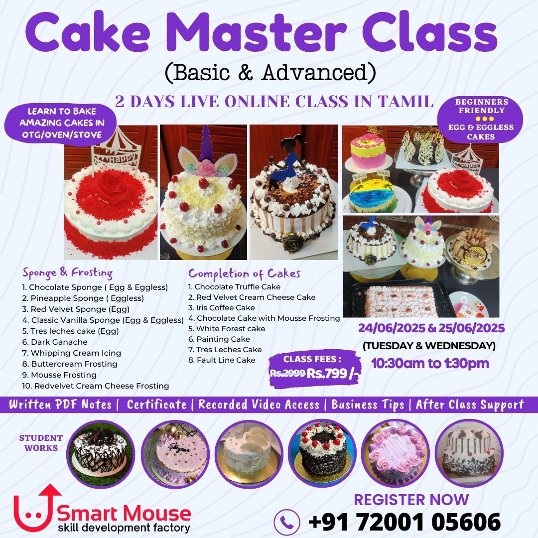 Cake Master Online Class – Learn Professional Cake Baking & Decorating ...