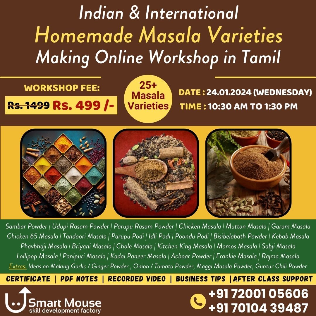 Homemade Masala Varieties Online Class | Homemade Masala Varieties ...