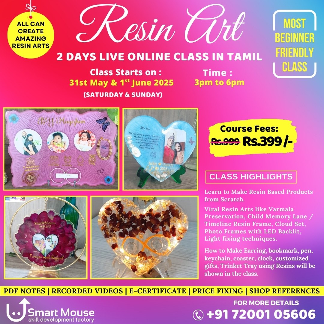 Resin Art Online Class | Resin Art Class | Smart Mouse