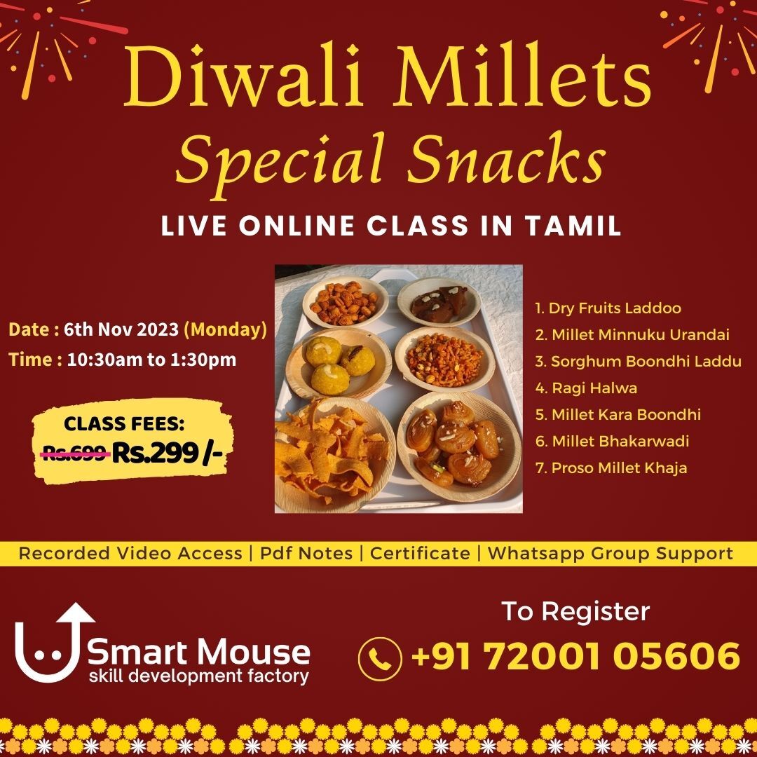 Diwali Millets Special Snacks Class | Diwali Millets Special Snacks ...
