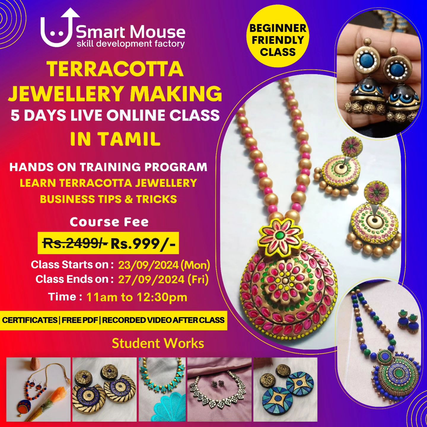 Terracotta Jewellery Making Classes | Terracotta Jewellery Making ...
